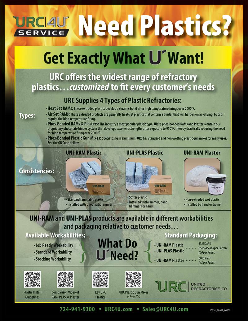 URC offers the widest range of refractory plastics | United ...